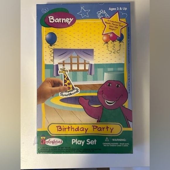 Colorforms | Toys | Vintage Barney Color Forms Set 997 New In Package ...